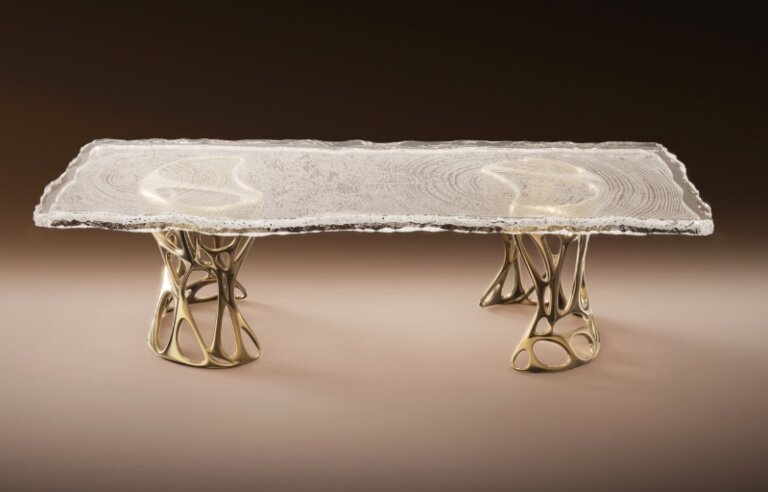 Tree Grain Long Table by Gordon Gu - ICFF