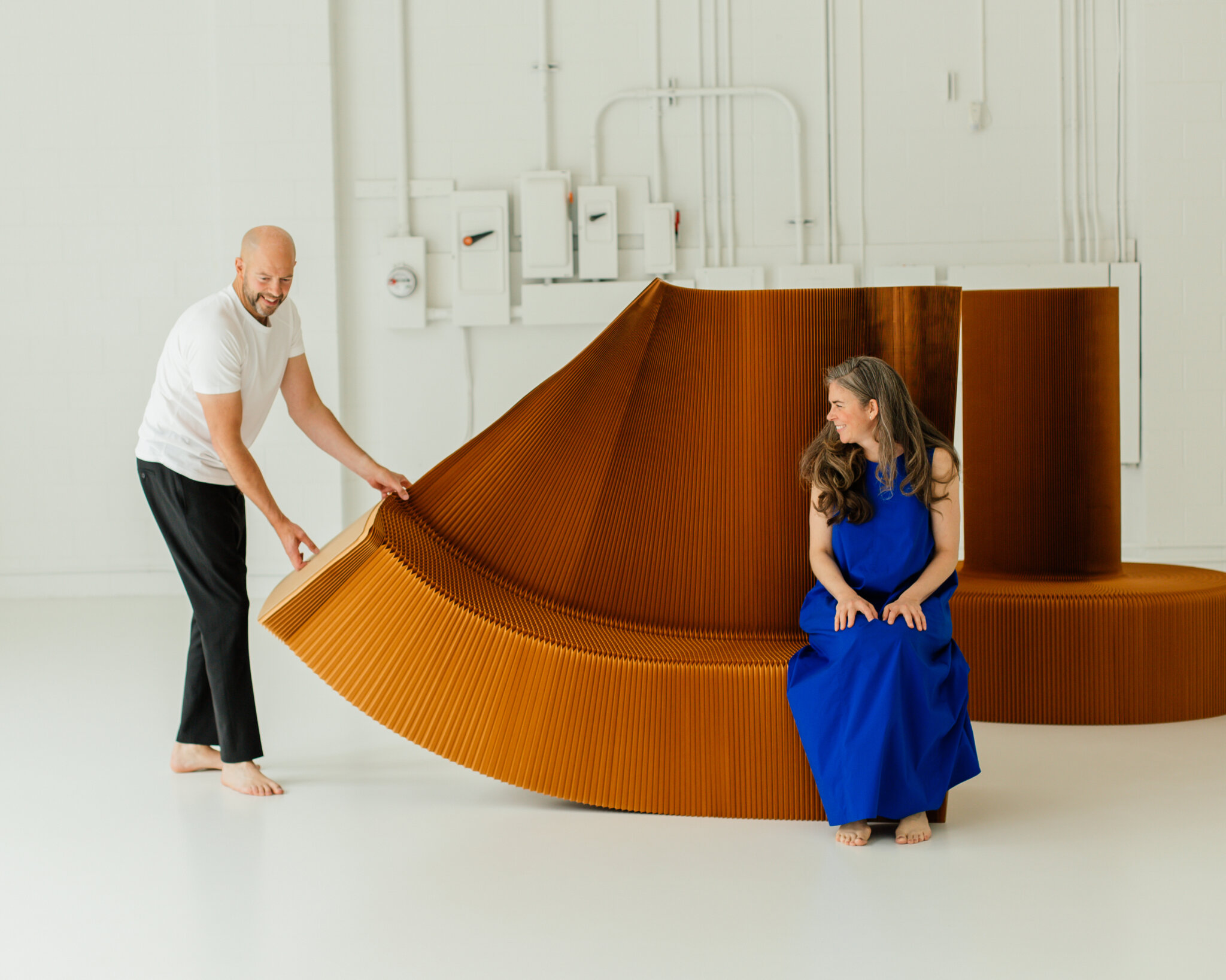 Brown Paper Benchwall by Molo - ICFF